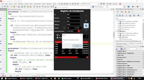 Paso 7 Creacion De Cliente Datasnap Crud Actualizar Con Mysql Youtube