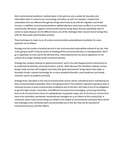 Envs 1301 Learning Journal Unit 8 Well Environmental Problems I