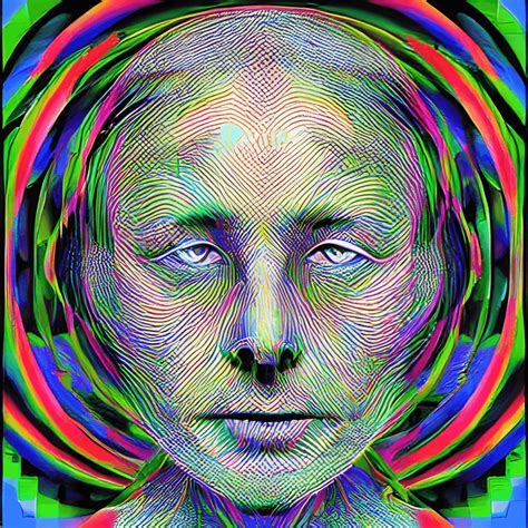 Im Stil Der Generativen Kunst Ein Portrait Von · Creative Fabrica