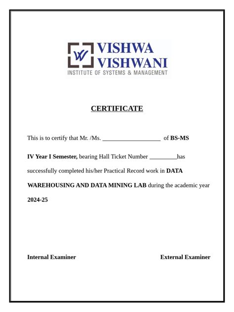 Data Mining Certificate Pdf