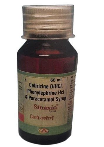 Cetirizine Dihydrochloride Phenylephrine Hcl And Paracetamol Syrup For