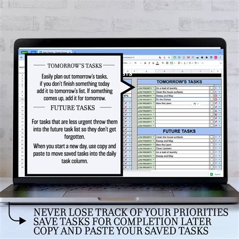 Google Sheets To Do List Task Tracker Schedule Template Activity Tracker Project Planner