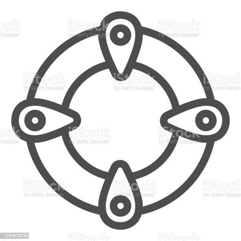 Lifebuoy 線圖示夏季概念白色背景上的救生標誌用於移動概念和網頁設計的輪廓樣式的緊急救生圈圖示向量圖形向量圖形及更多10號圖片 Istock