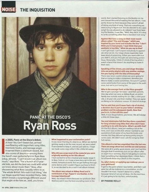 Pin By Roseline Thorns On Ryan Ryan Ross Panic At The Disco Ryan R