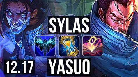 Sylas Vs Yasuo Mid 4111 69 Winrate Euw Master 1217 Youtube