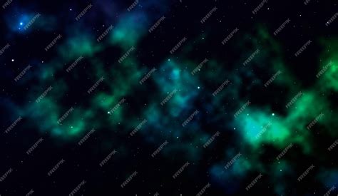 Premium Vector Space Background Fantastic Outer View With Realistic Bright Stars And Cluster