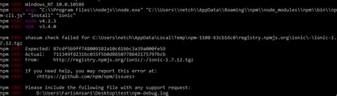 Ionic Framework Cannot Install Some Packages From Npm Stack Overflow