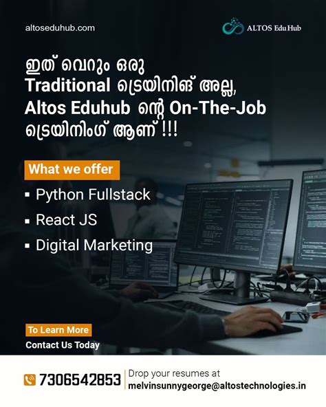 altos eduhub on linkedin onjobtraining reactjs pythonfullstack