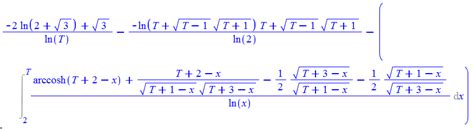 Integration Asymptotic Expansion Of The Integral Int 2 T Frac