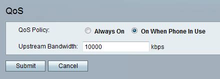 Set Upstream Bandwidth For Quality Of Service Qos On Spa Cisco