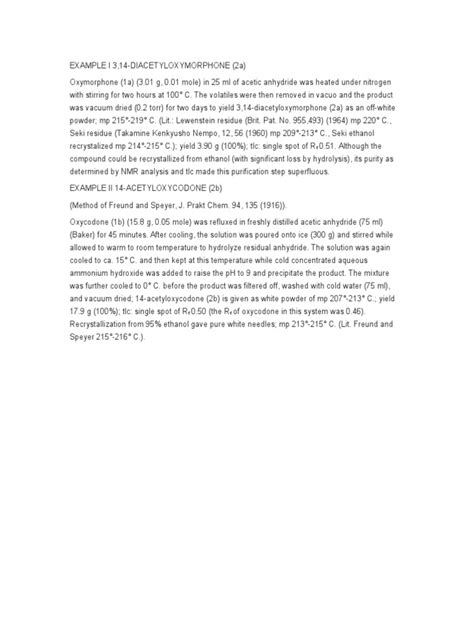 Acetylation Of Oxymorphoneandoxycodone Pdf