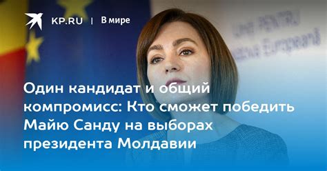 Один кандидат и общий компромисс Кто сможет победить Майю Санду на выборах президента Молдавии