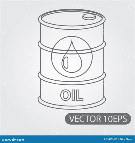 Icono De Almacenamiento De Aceite De Barril Metálico Dibujo De Contorno