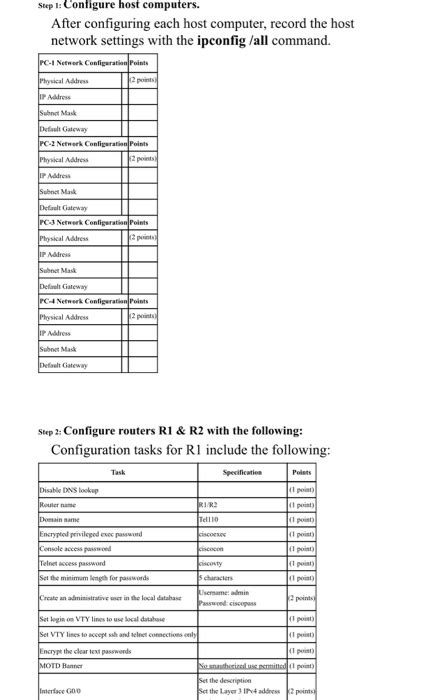 part 1 develop the ipv4 addressing scheme total