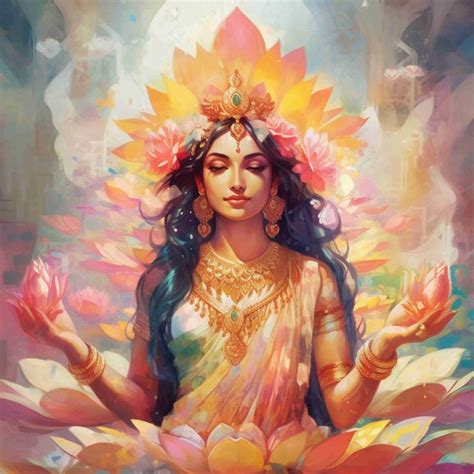 Lakshmi Hindu Goddess Of Wealth Prosperity And Well Being Auspisious