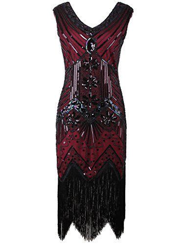 Vijiv Women 1920s Gastby Sequin Art Nouveau Embellished Fringed Flapper