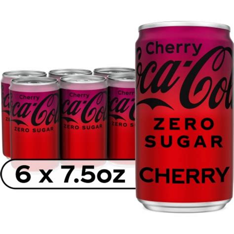 Coca Cola® Cherry Zero Sugar Soda Mini Cans 6 Pk 75 Fl Oz Kroger