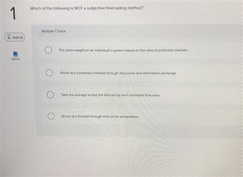 Solved Which Of The Following Is Not A Subjective