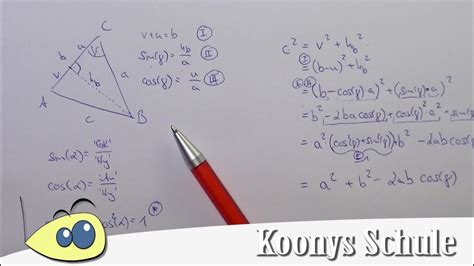 Herleitung Kosinussatz Trigonometrie YouTube