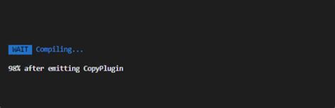 vue cli 4 跑项目时卡在 98 after emitting copyplugin 无法运行 kangyouwei 博客园