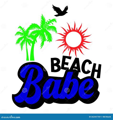 Beach Babe Stock Illustration Illustration Of Grunge 262447769