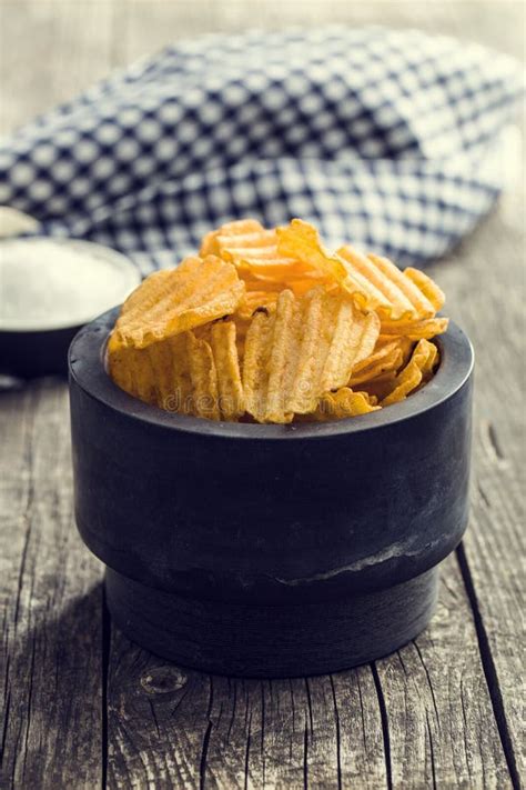 Crinkle Cut Potato Chips Stock Image Image Of Snack 72178685