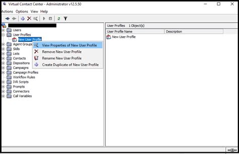 Administrator Adding And Deleting User Profile In Vcc Admin