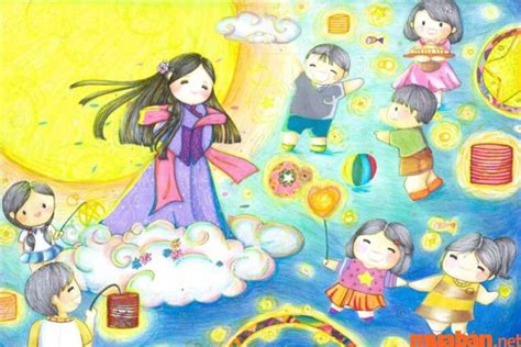 Tranh vẽ Trung thu đơn giản và những bộ tranh đẹp nhất
