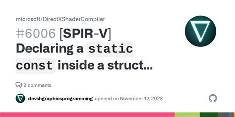 Spir V Declaring A `static Const` Inside A Struct Used As A Push
