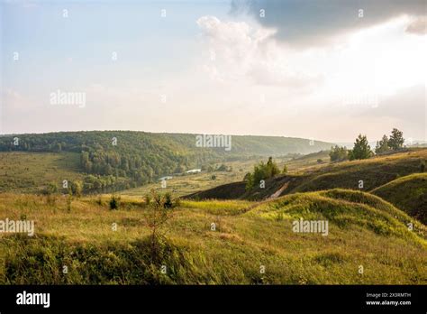 The Valley Of The Krasivaya Mecha River Efremovskiy District Tulskiy Region Russia Stock