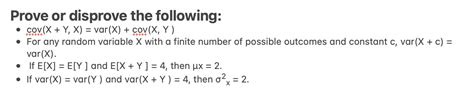 Solved Prove Or Disprove The Following