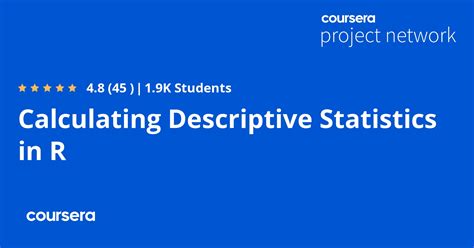 calculating descriptive statistics in r coursya