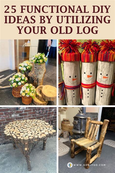 25 Functional Diy Ideas By Utilizing Your Old Log Godiygo Com