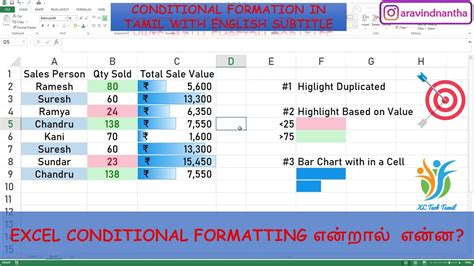 Conditional Formatting In Excel Tamil Smart Sheet With English Subtitle Xl Tech Tamil