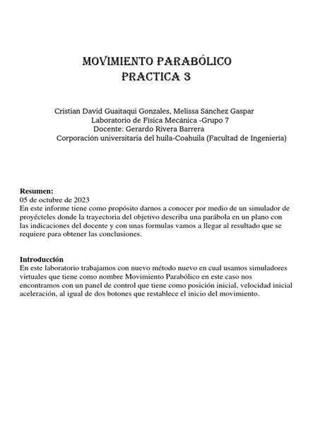 Movimiento En Dos Dimensiones Pdf Mecanica Clasica Ingeniería
