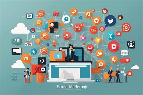 Premium Photo Concept Social Media Different Social Icons