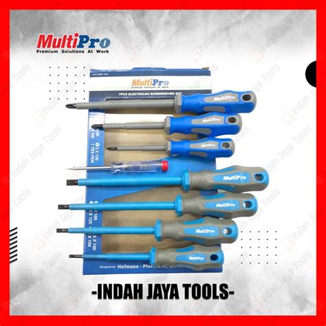 Obeng Listrik Set 8 Pcs Multipro Electric Electrician Screwdriver