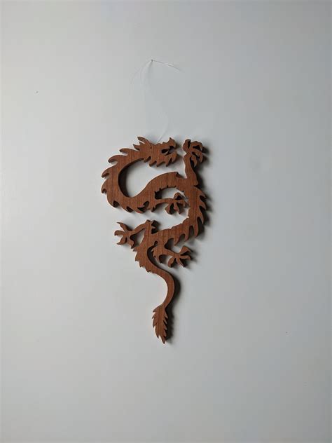 Simple Asian Dragon Scroll Saw Pattern Fis 026 Pdf  Etsy