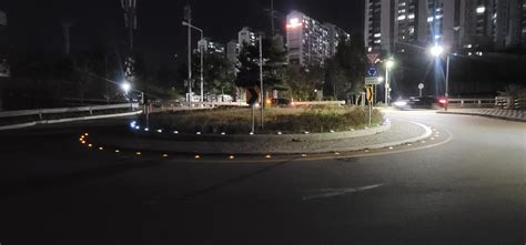 경기도 광주시 회전교차로 태양광 도로표지병 설치사례 지앤아이테크