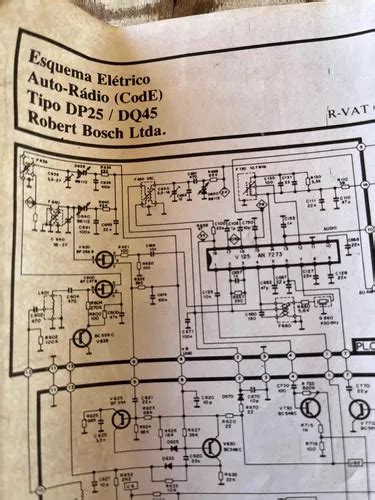 Esquema Elétrico Auto Rádio Bosch Tipo Dp25 Dq45 Original Mercadolivre