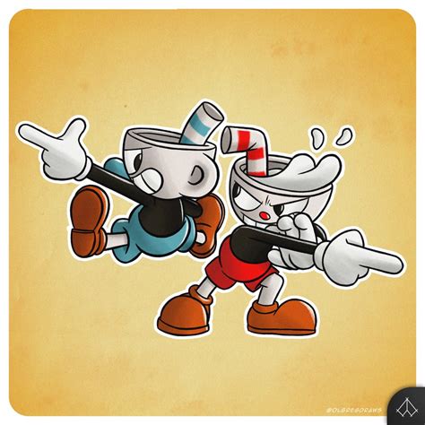 A Drawing I Did Of Cuphead And Mugman Rcuphead