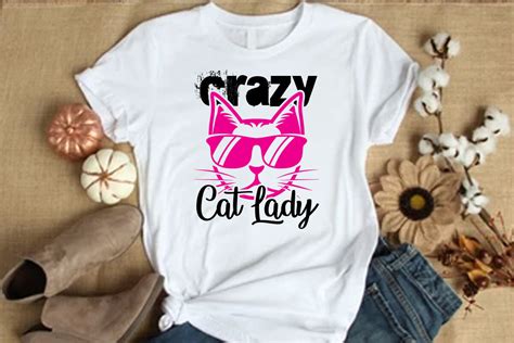 Crazy Cat Lady T Shirt Graphic By Texpert · Creative Fabrica