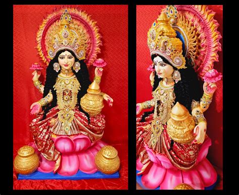 Large 4 3 Ft Goddess Lakshmi Laxmi Statue Etsy