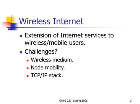 Ppt Cmpe Wireless And Mobile Networking Powerpoint Presentation Id