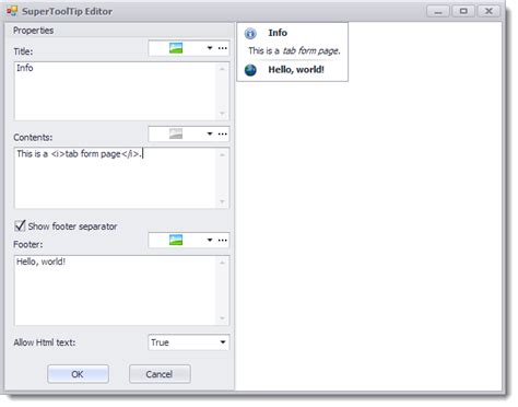TabFormPage SuperTip Property WinForms Controls DevExpress