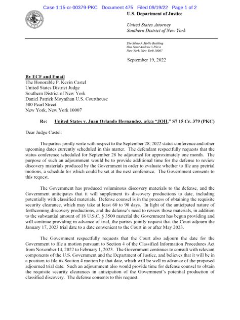 Defensa Legal De Joh Solicita Suspender Próxima Audiencia Y Juicio Ltv