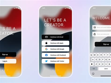 Ios Based Signuplogin Ui By Ogyatch On Dribbble