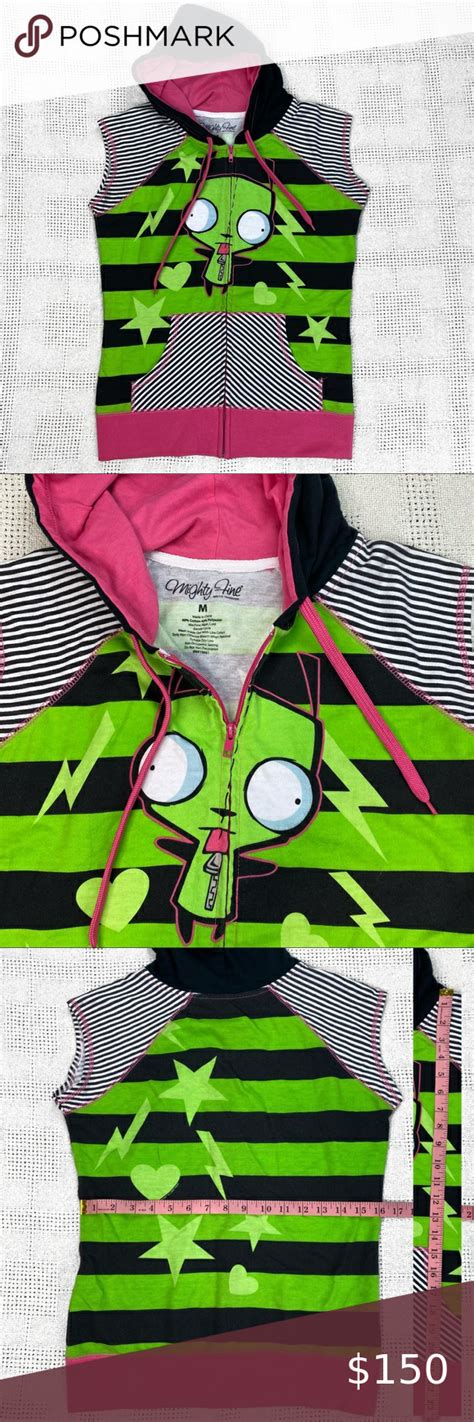 Rare Invader Zim Gir Sleeveless Vest Hoodie Scene Outfits Scene