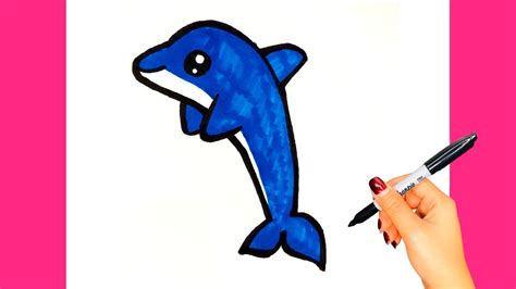 كيفية رسم دولفين تعليم الرسم للمبتدئين Youtube