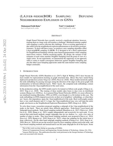 Pdf Layer Neighbor Sampling Defusing Neighborhood Explosion In Gnns